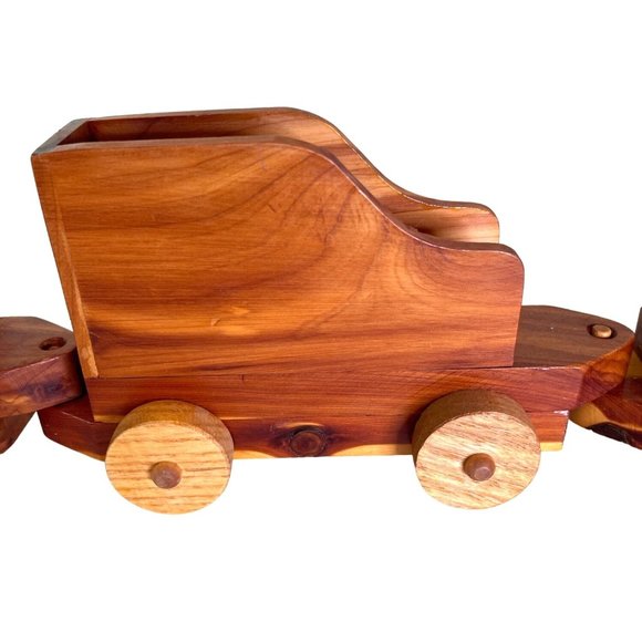 Handcrafted | Toys | Wood Train Set Large 42 Long 5 Interlocking Cars ...
